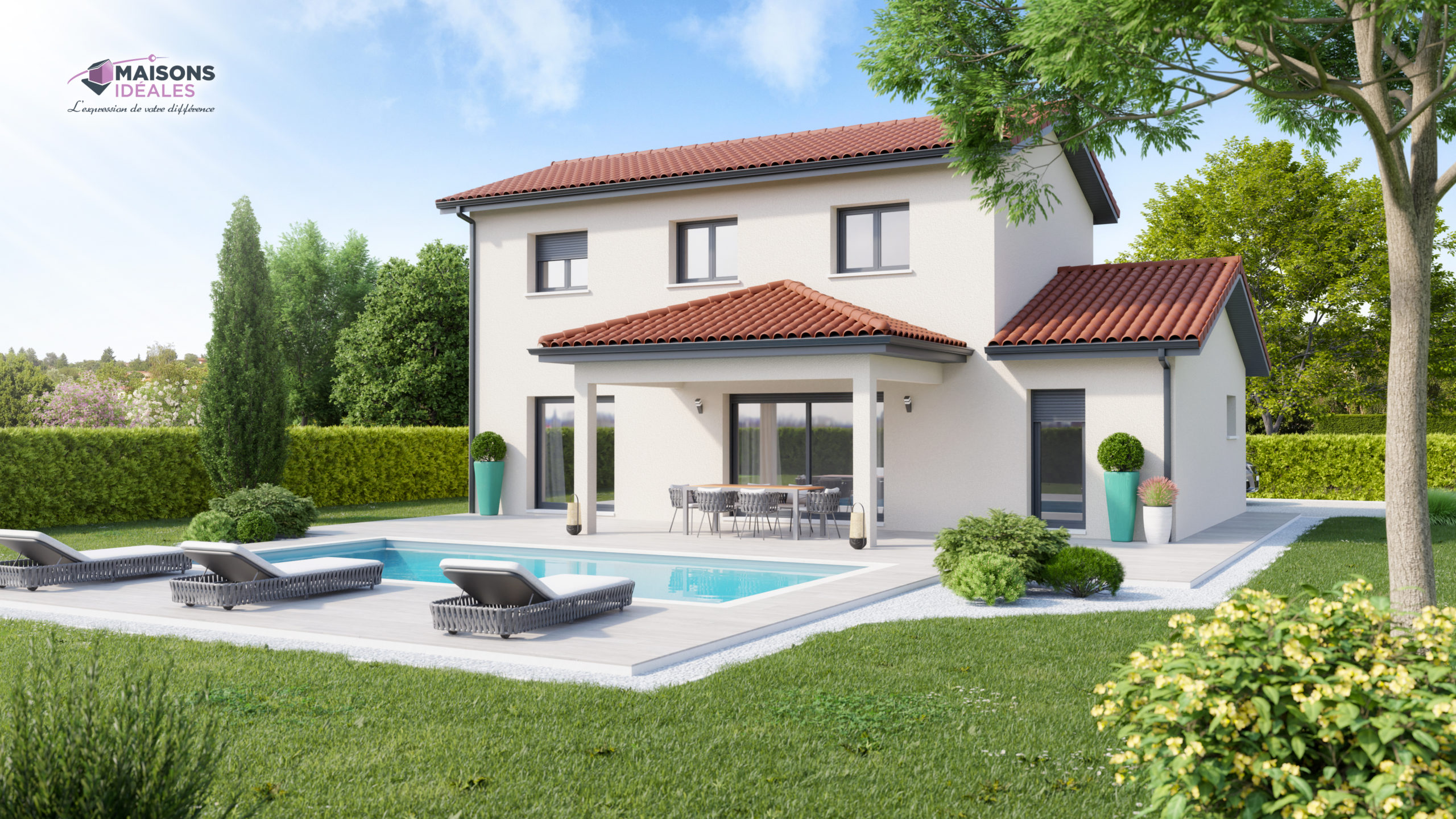 Maison à étage, 128m² habitable 40m² de garage | Maisons Idéales