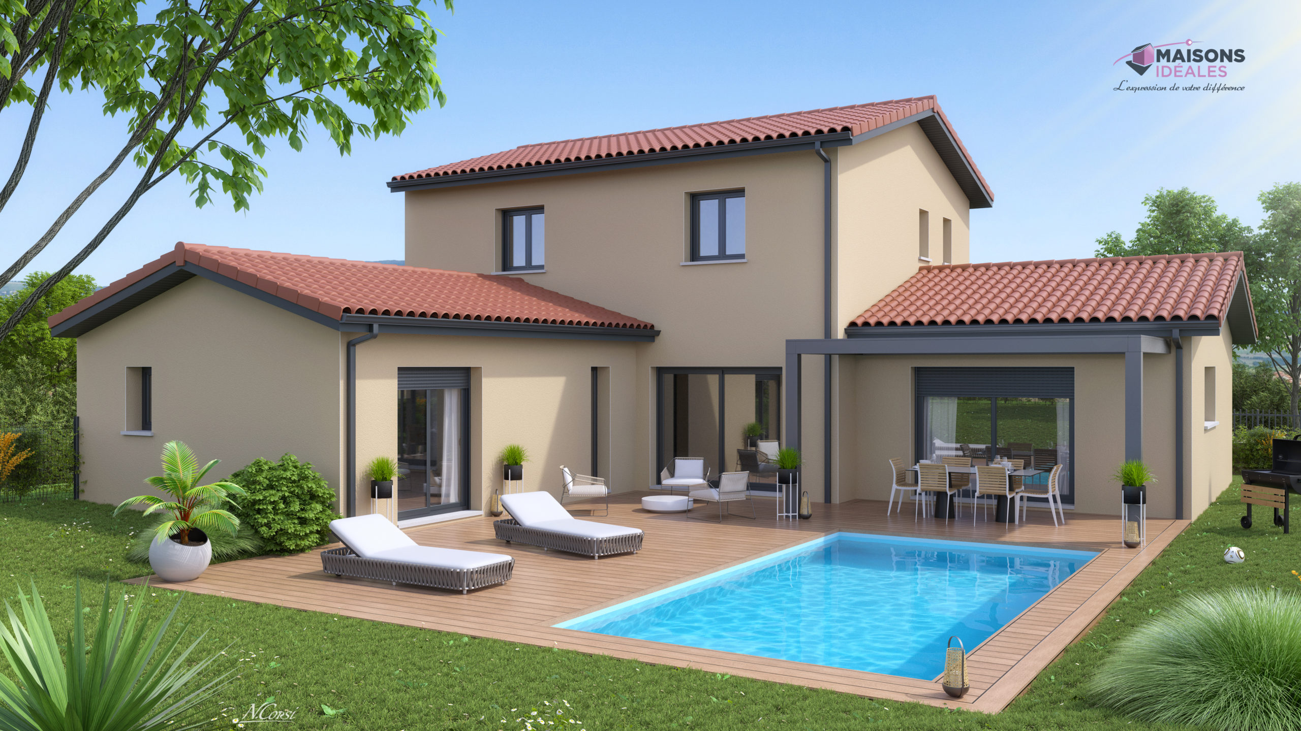 Maison à étage, 139m² habitable 36m² de garage | Maisons Idéales